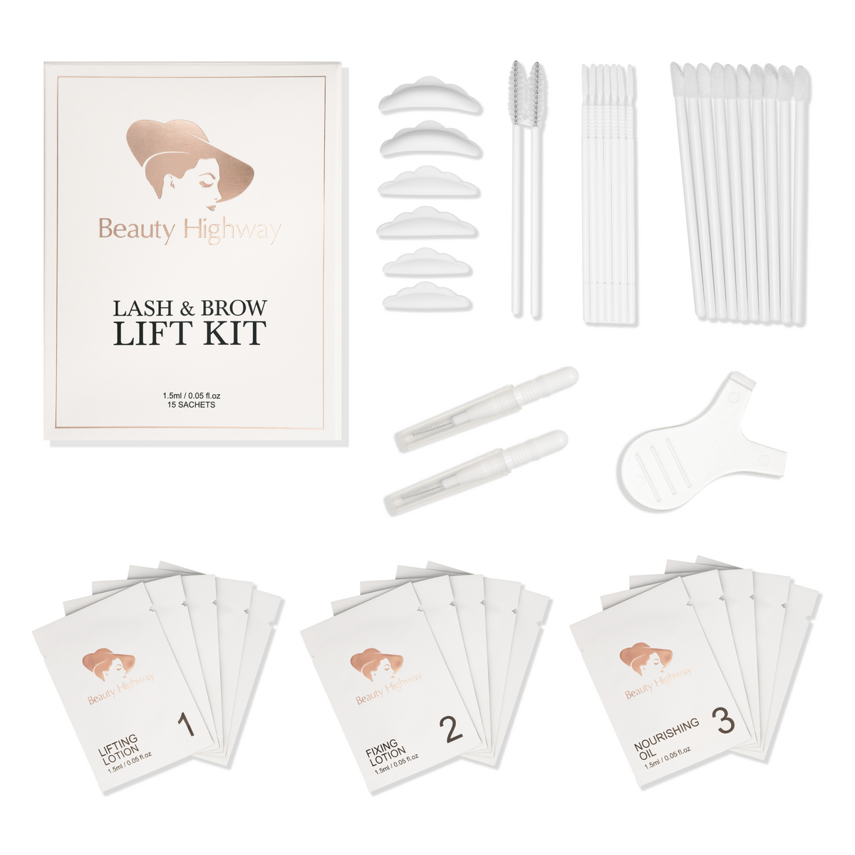Lashlifting & Browlifting XXL Packung 5 Sachets a 1,5ml – Beauty Highway